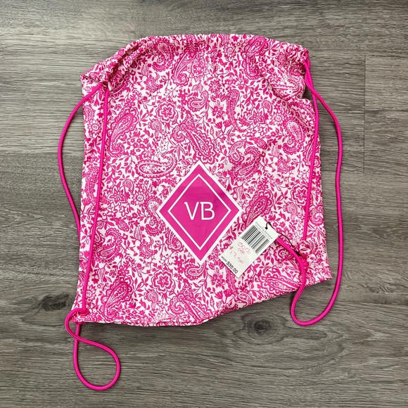 Vera Bradley | Bags | Vera Bradley Drawstring Backsack Pink Paisley New ...